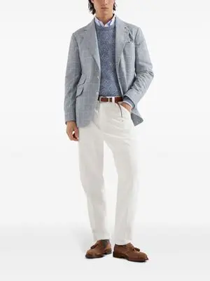 Brunello Cucinelli Single-breasted Checked Blazer
