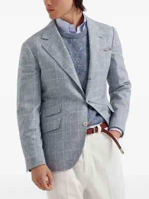 Brunello Cucinelli Single-breasted Checked Blazer