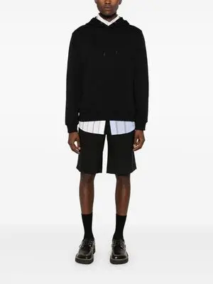 A.p.c. Logo Embroidered Cotton Hoodie - Black