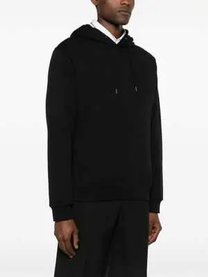 A.p.c. Logo Embroidered Cotton Hoodie - Black