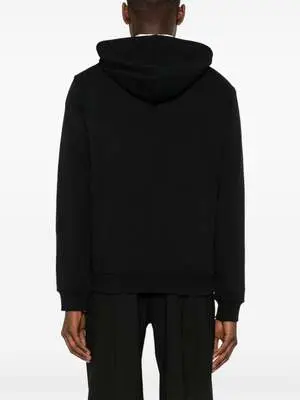 A.p.c. Logo Embroidered Cotton Hoodie - Black