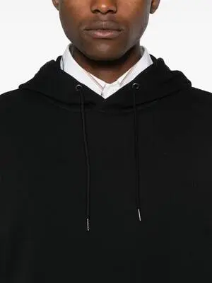 A.p.c. Logo Embroidered Cotton Hoodie - Black