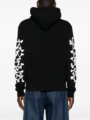 Amiri Bones Stacked Lyocell Hoodie - Black