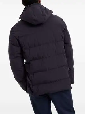 Brunello Cucinelli Quilted Hooded Jacket - Blue