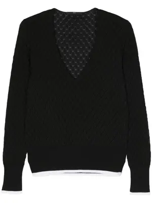 SAPIO V-neck Open Knit Jumper
