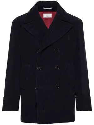 Brunello Cucinelli Corduroy Peacoat