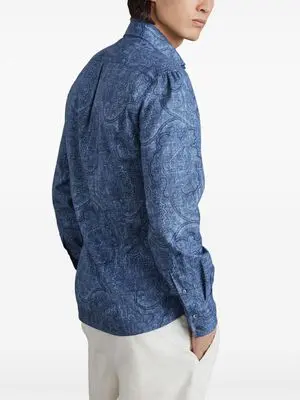 Brunello Cucinelli Patterned Jacquard Cotton Shirt