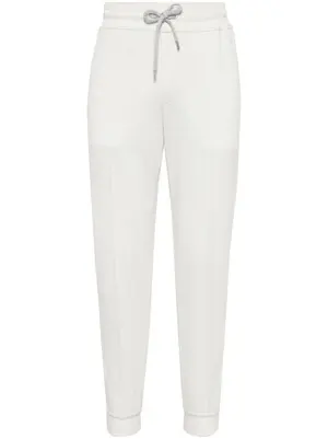 Brunello Cucinelli Drawstring-waistband Track Pants - White