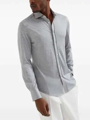 Brunello Cucinelli Silk-cotton Blend Shirt