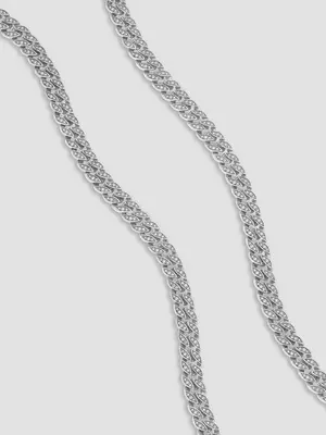 David Yurman Curb Chain Necklace In Sterling Silver - Diamond
