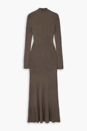 PETER DO Ribbed Silk-blend Maxi Dress With Open Back
