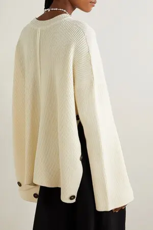 PETER DO Oversized Ribbed Wool Sweater