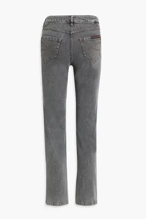 Brunello Cucinelli Bead-embellished Skinny Jeans