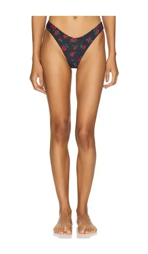 Lpa Antonia Bikini Bottom - Black Poppy Floral