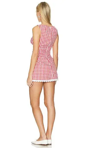 Majorelle Peggy Mini Dress - Red & White Check