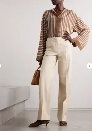 TOTEME Striped Silk-crepe Blouse