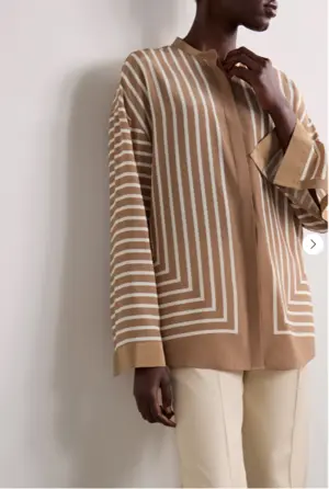 TOTEME Striped Silk-crepe Blouse