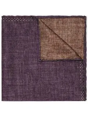 Brunello Cucinelli Silk Pocket Square Purple