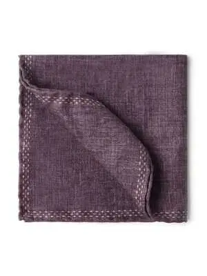Brunello Cucinelli Silk Pocket Square - Purple