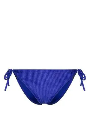 Calvin Klein Tape Ribbed Bikini Bottom - Blue