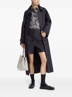 Brunello Cucinelli Denim Belted Trench Coat