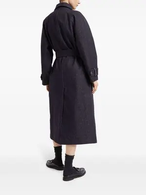 Brunello Cucinelli Denim Belted Trench Coat