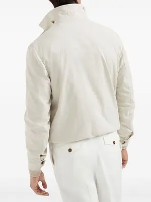 Brunello Cucinelli Zipped Jacket - White