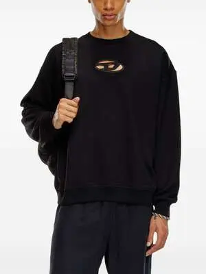 DIESEL® Logo Cut-out Sweatshirt - Black
