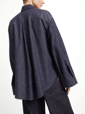 Brunello Cucinelli Point-collar Denim Shirt