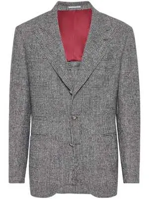 Brunello Cucinelli Single-breasted Checked Blazer