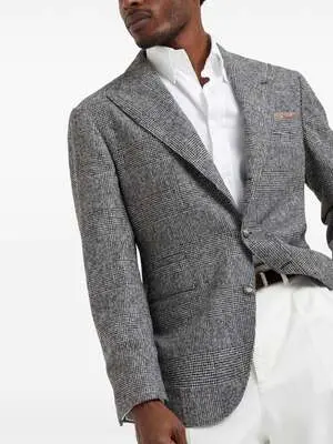 Brunello Cucinelli Single-breasted Checked Blazer