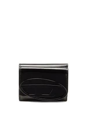 DIESEL 1dr Patent-leather Wallet - Black