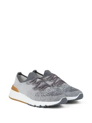 Brunello Cucinelli Logo-print Sneakers - Grey