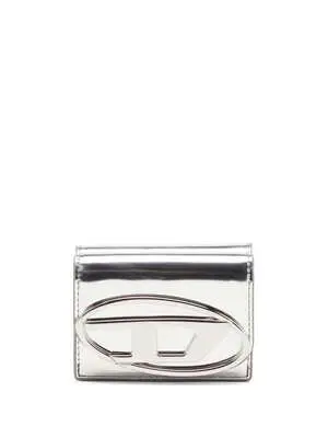 DIESEL 1dr Mirrored-finish Wallet - Silver