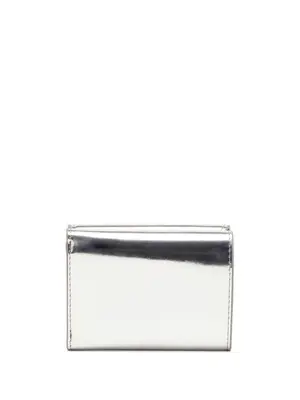 DIESEL® Oval-d Metallic Leather Wallet - Silver