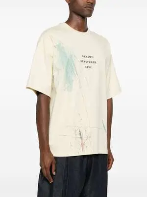 OAMC Scribble Organic Cotton T-shirt - Yellow