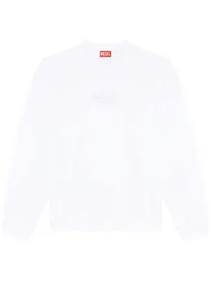 DIESEL® Logo Cut-out Sweatshirt - White