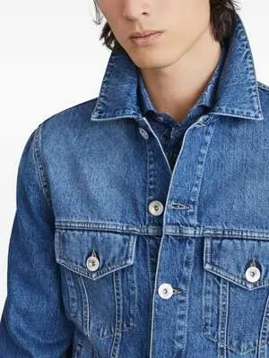 Brunello Cucinelli Spread-collar Denim Jacket - Blue