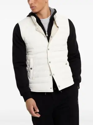 Brunello Cucinelli High-neck Gilet - White