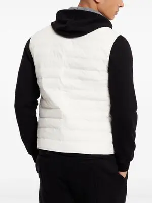 Brunello Cucinelli High-neck Gilet - White