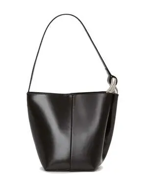 JW Anderson Small Corner Leather Bucket Bag - Black