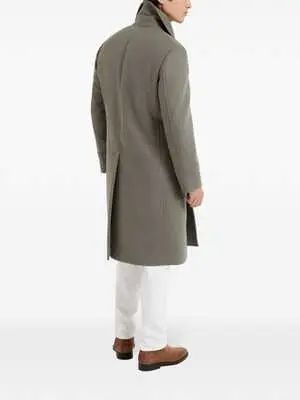 Brunello Cucinelli Double-breasted Wool Coat - Green