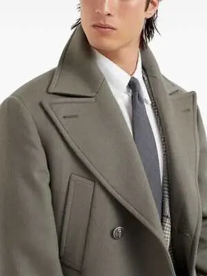 Brunello Cucinelli Double-breasted Wool Coat - Green