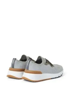 Brunello Cucinelli Logo-print Sneakers - Grey