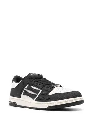 Amiri Shimmer Skel Leather Sneakers - Black