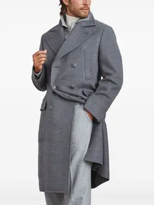 Brunello Cucinelli Double-breasted Wool Coat - Grey