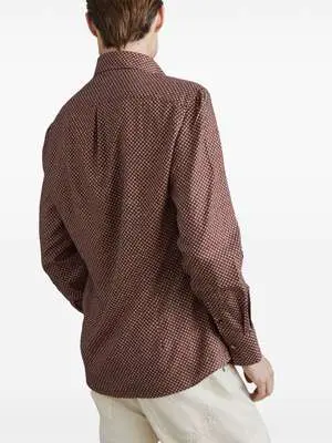 Brunello Cucinelli Geometric-pattern Cotton Shirt