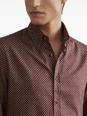 Brunello Cucinelli Geometric-pattern Cotton Shirt
