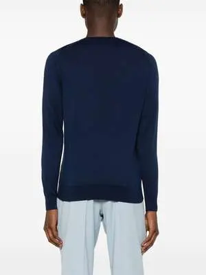 John Smedley Rowland Cotton Jumper - Blue