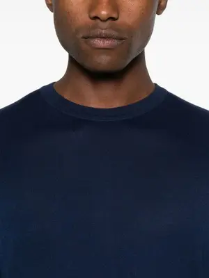 John Smedley Rowland Cotton Jumper - Blue